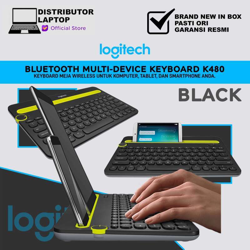 Jual Logitech K480 Bluetooth Keyboard Black For Windows, Mac, Android, iPad di Seller ...