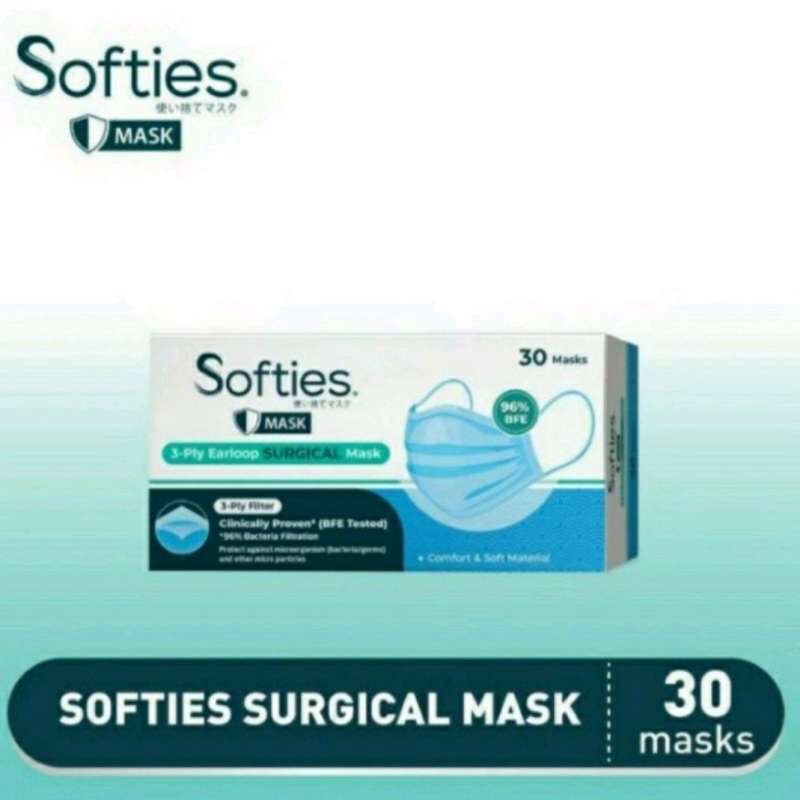 Jual MASKER SURGICAL SOFTIES 30 MASK ORI SEGEL NEW - SURGICAL ISI 30 di ...