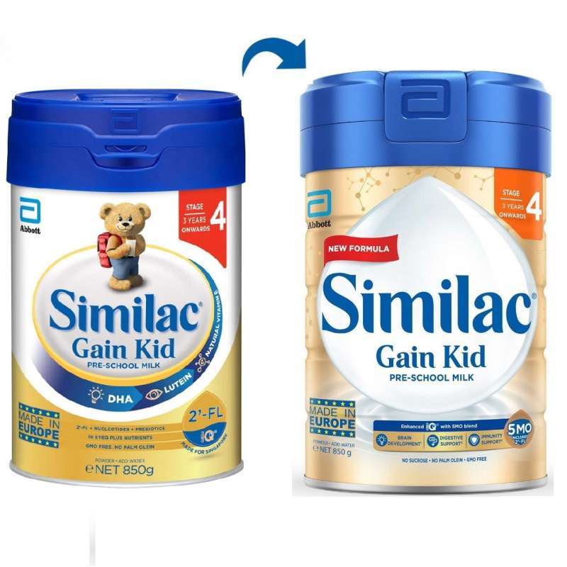 Jual Abbott Similac Singapore Gain EyeQ Plus 2-FL Susu Milk Stage 4 ...