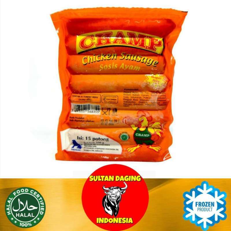 Promo SOSIS AYAM CHAMP ISI 15 PCS 375 GRAM/ SOSIS AYAM/ SOSIS/ SOSIS ...