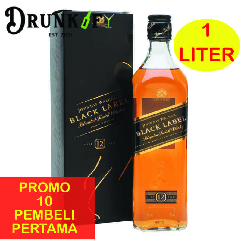 Promo Johnnie Walker Black Label 1 Liter Diskon 25% di Seller Drunkify ...
