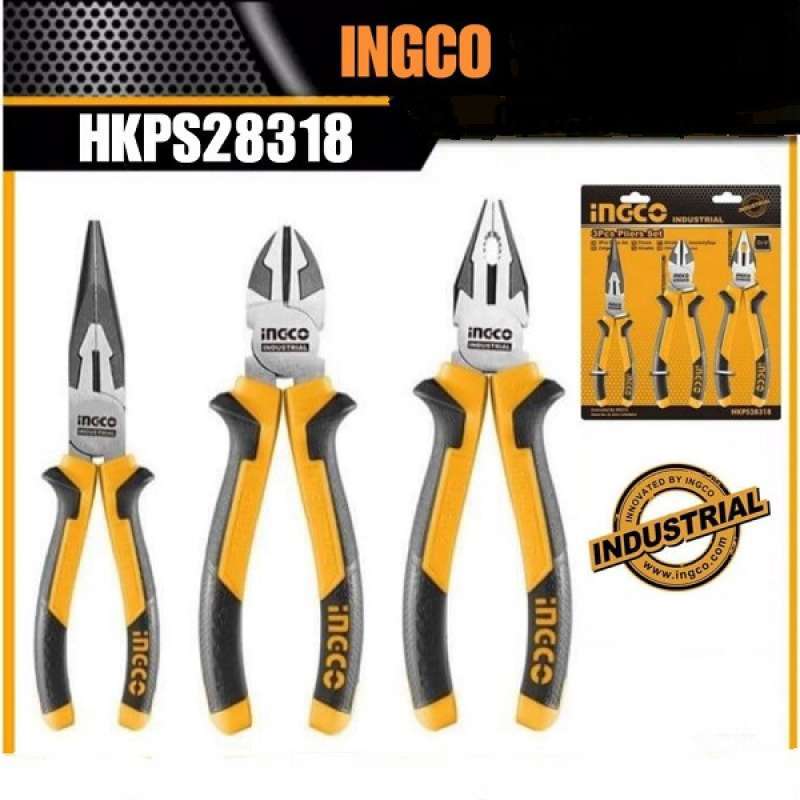 Jual INGCO Tang Set Industrial Ingco Kombinasi 8 Lancip 6 Potong 6 Set ...