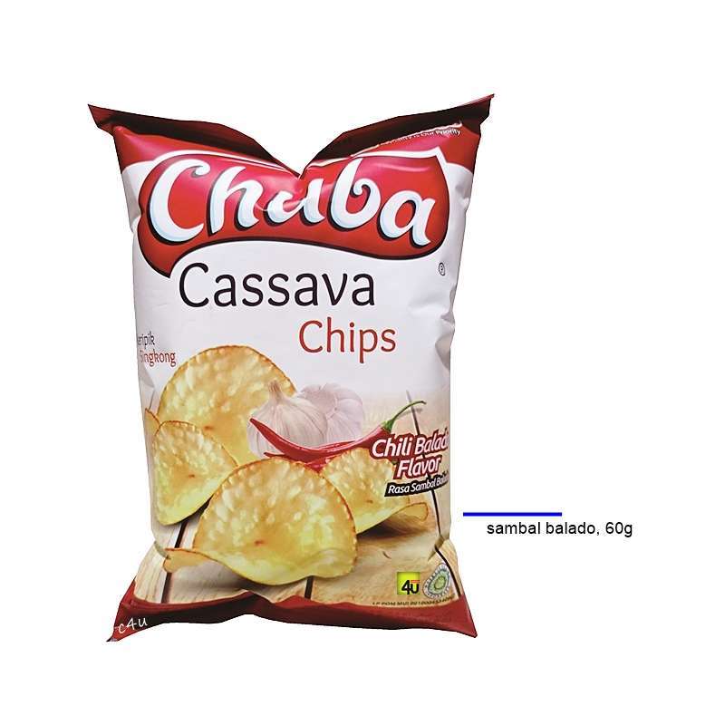 Promo CHUBA Cassava Chips -Rasa BALADO MERAH - 60 gr Diskon 15% di ...