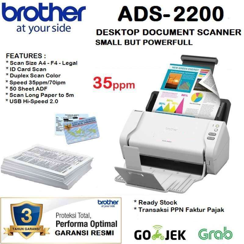Jual BROTHER Scanner ADS-2200 [ADF] 35ppm di Seller Wiigrow Online ...