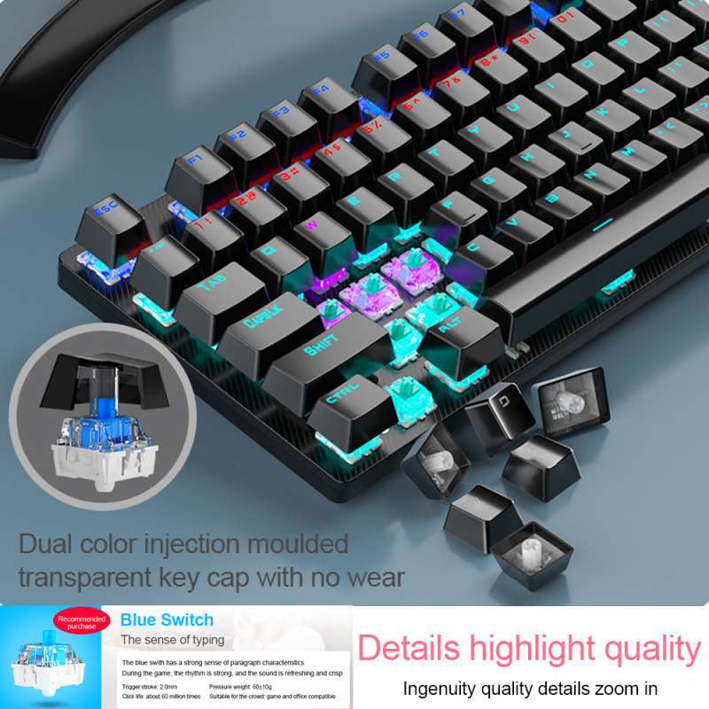 Jual Keyboard Gaming Mechanical Aula S-2022 Black – Rgb Display Rainbow ...