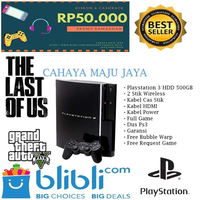 Jual Sony Ps3 fat CFW 4.84 500gb di Seller Cahaya maju jaya - Cahaya ...