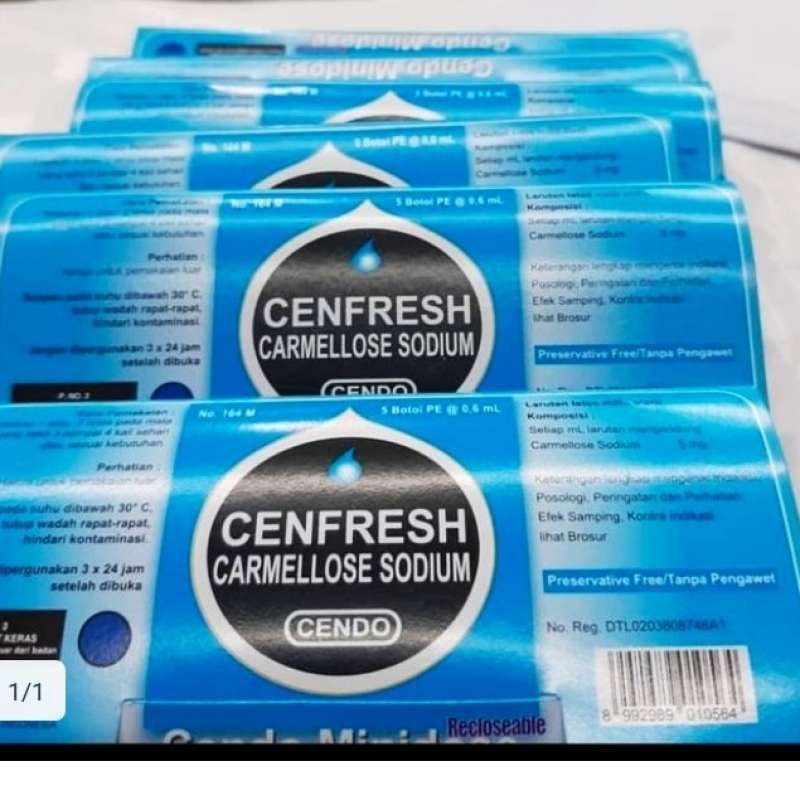 Jual Cendo Cenfresh Minidose Obat Tetes Mata [0.6 Ml/ 1 Strip Isi 5 ...
