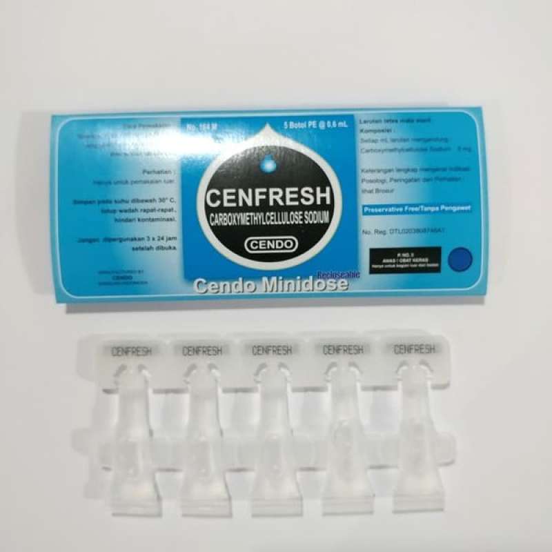 Jual Cendo Cenfresh Minidose Obat Tetes Mata [0.6 Ml/ 1 Strip Isi 5 ...