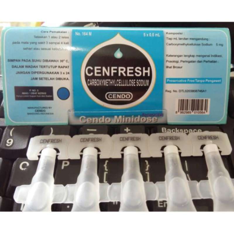 Jual Cendo Cenfresh Minidose Obat Tetes Mata [0.6 Ml/ 1 Strip Isi 5 ...