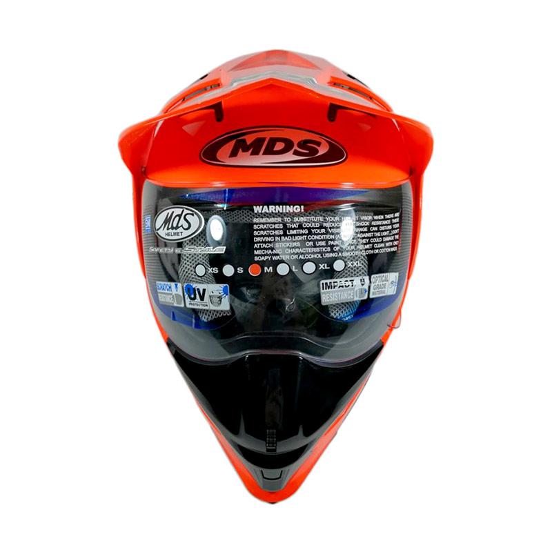 Promo Mds Super Pro Trail Cross Double Visor Red Fluo Helm Full Face ...