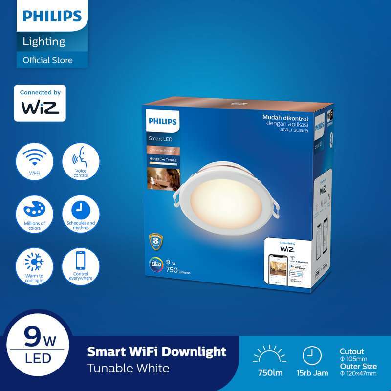 Promo Philips Smart Wifi LED Downlight 9W - Tunable White (Putih ...