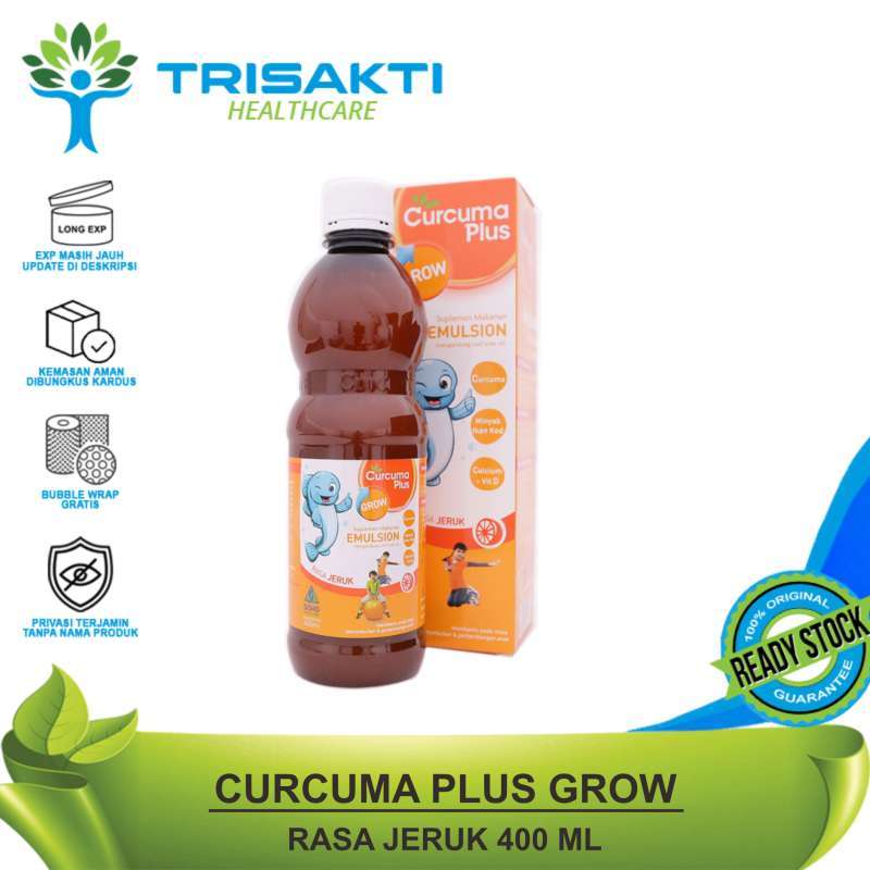 Promo Curcuma Plus Grow Emulsion - Rasa Jeruk [400 mL] Diskon 10% di ...