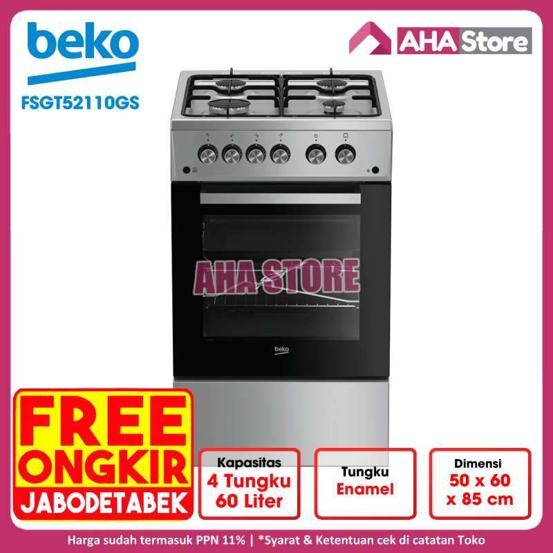 Jual Beko Fsgt52110gs Kompor Gas Oven Freestanding Cooker (free Ongkir ...