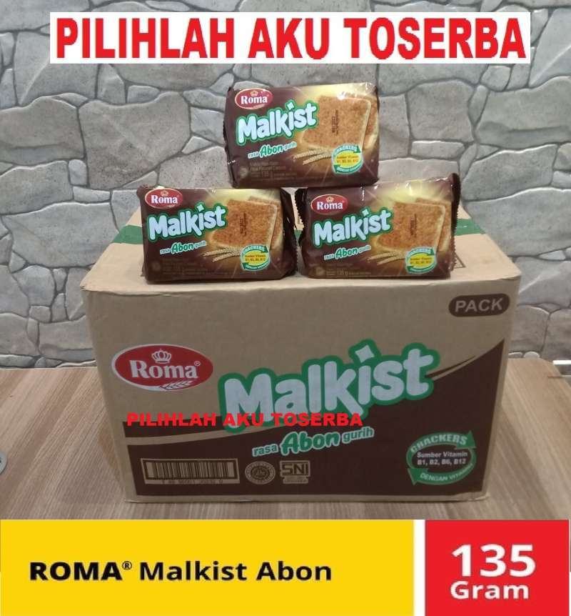 Jual ROMA Malkist Abon Crackers Biskuit [135 g/ 30 pcs/ Dus] di Seller ...