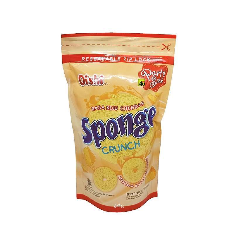 Jual Oishi SPONGE Crunch - Snack Busa Manis Rasa KEJU CHEDDAR - 120 gr ...