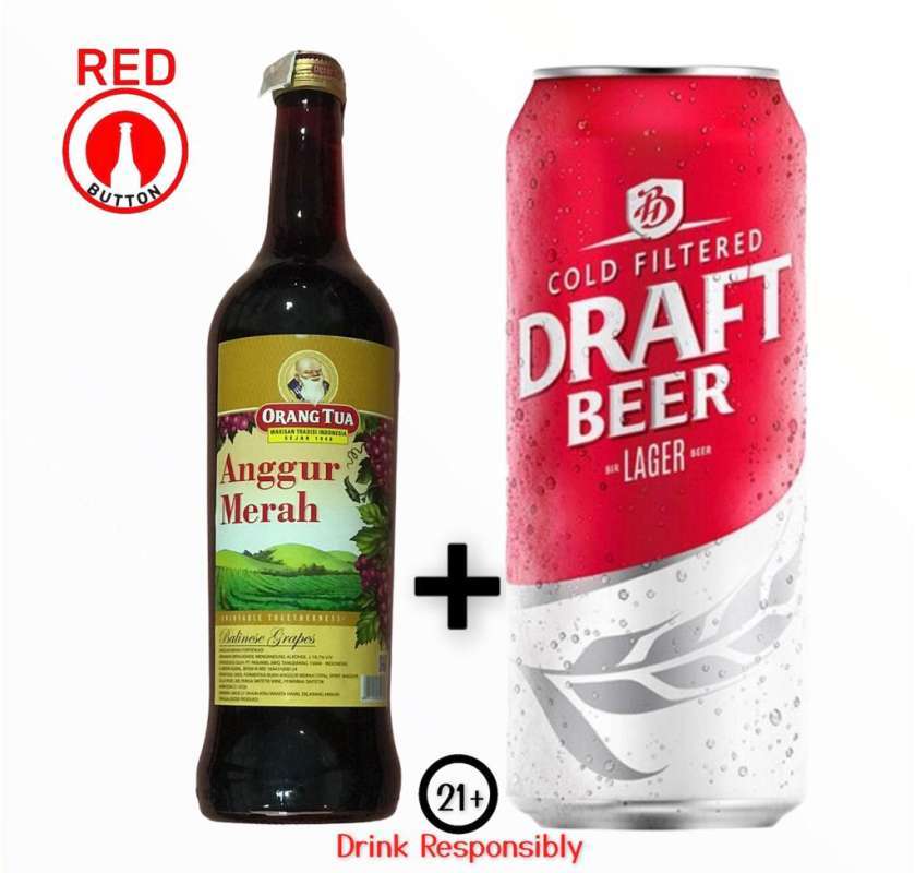 Jual Paket Anggur Merah Gold Orang Tua + Draft Kaleng Besar di Seller ...
