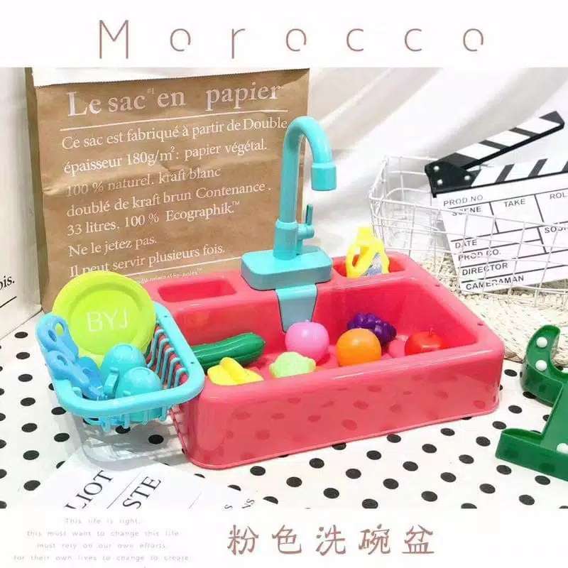 Promo Oem Rb-m31 M109 Mainan Anak Kitchen Sink Tempat Cuci Piring Set ...