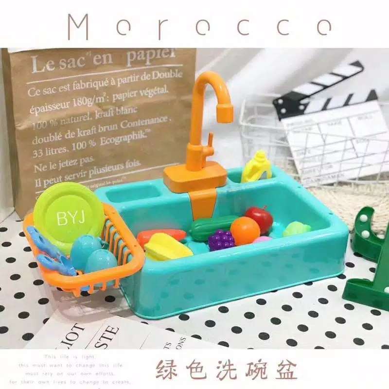Promo Oem Rb-m31 M109 Mainan Anak Kitchen Sink Tempat Cuci Piring Set ...