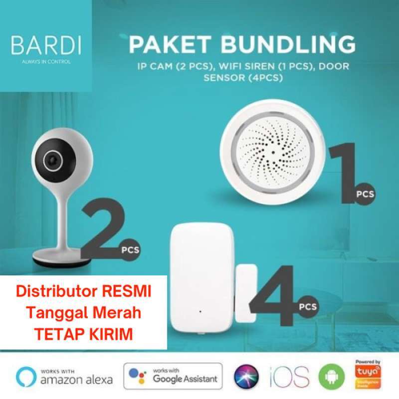 Jual Bardi Smart Security Pack Bundle IP Cam Alarm Door & Window Sensor ...