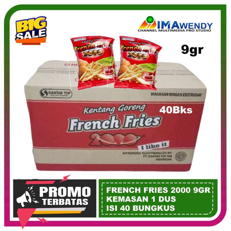 Jual Snack French Fries 2000 Kemasan 1 Dus Isi 40 Bungkus Di Seller