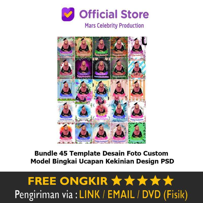 Jual Bundle 45 Template Desain Foto Custom Model Bingkai Ucapan ...