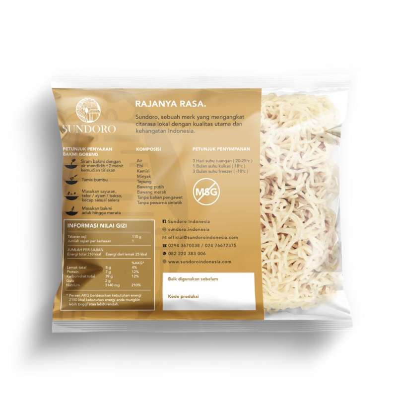 Jual Sundoro Bakmi Goreng Frozen Di Seller Toko Dinda 44 - Pengasinan ...
