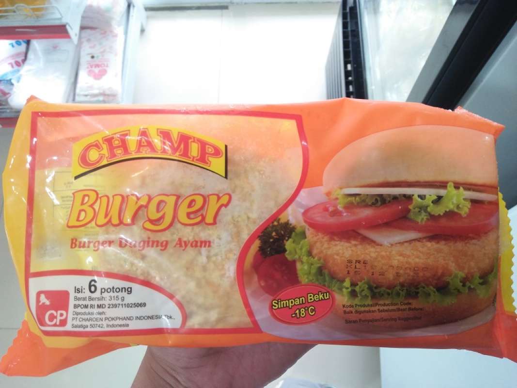 Jual Burger CHAMP Burger Nugget CHAMP Burger Daging Ayam CHAMP 315gr ...
