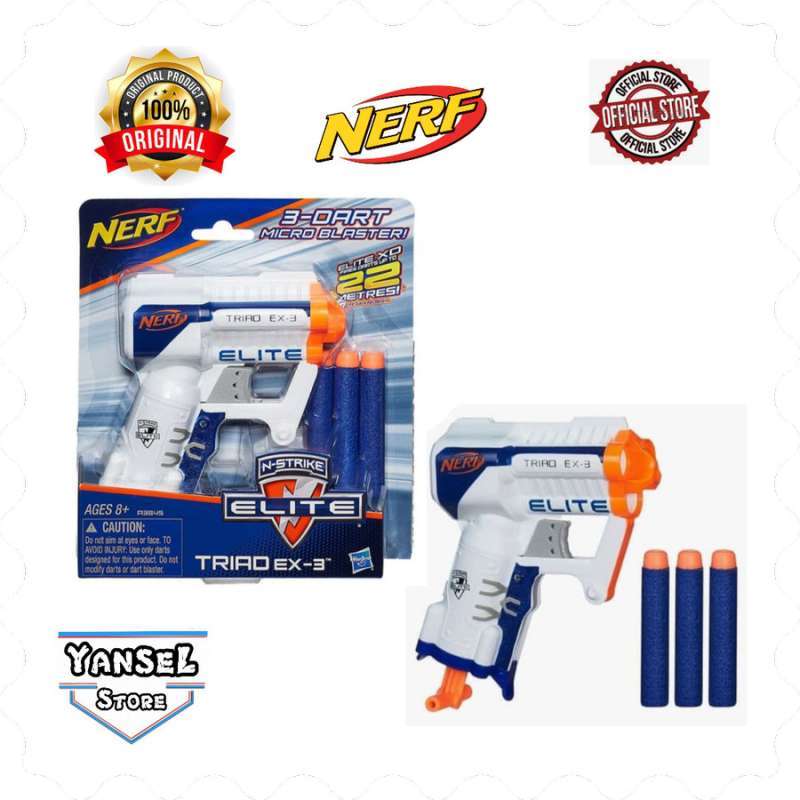 Jual Nerf N-Strike Elite Triad EX-3 Micro Blaster di Seller Yansel ...