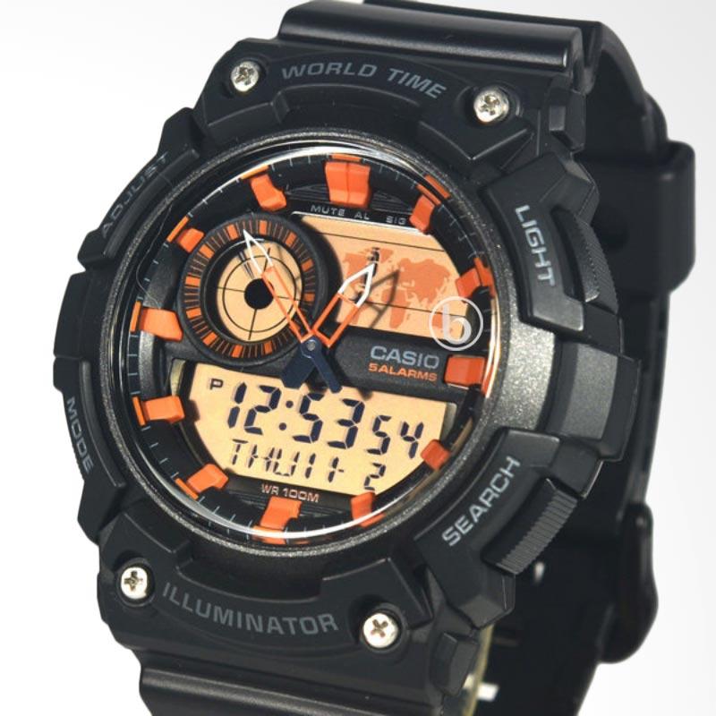 Promo Casio Illuminator World Time Jam Tangan Pria - Black [aeq-200w ...
