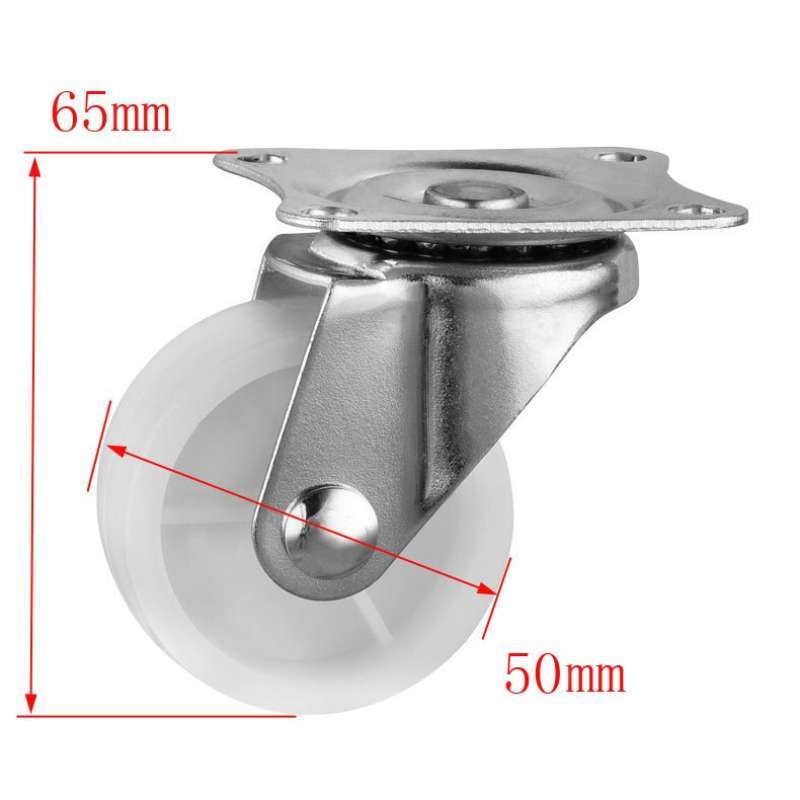 Jual Roda Caster Nylon 2 Roda Caster Karet 50mm Roda Lemari Roda Bufet ...