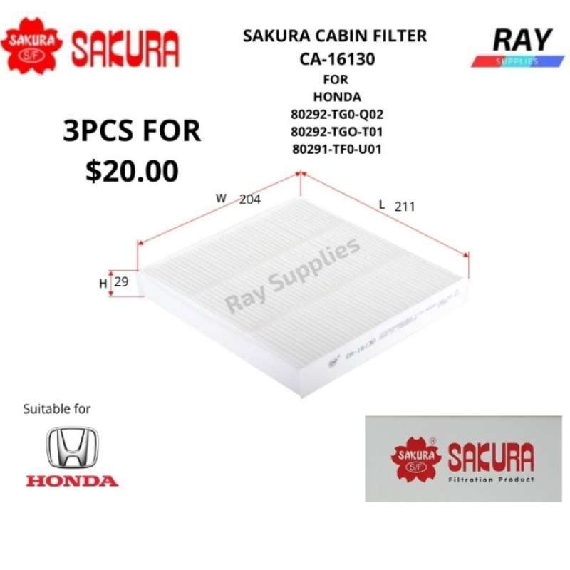 Promo Cabin Filter Ac Hrv Mobilio Civic Freed Filter Kabin Sakura Ca ...