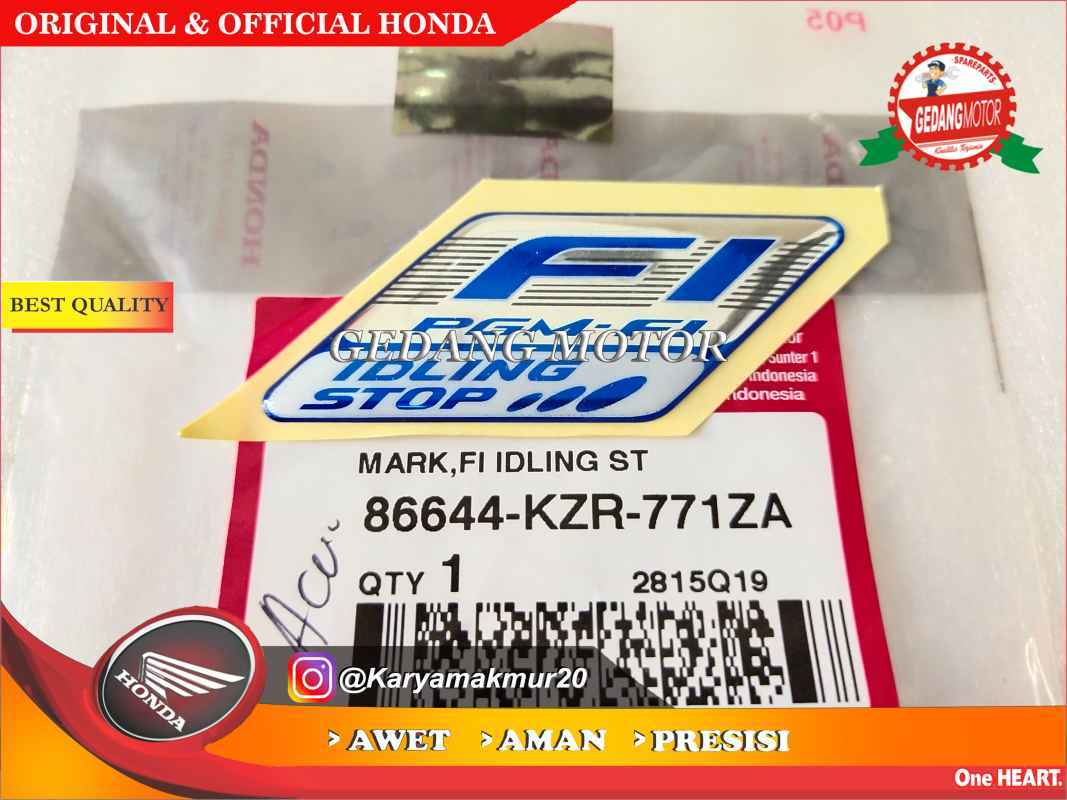 Jual STICKER EMBLEM MARK FI IDLING STOP VARIO 125 FI ORIGINAL HONDA di ...