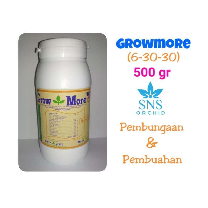 Jual growmore orange 500 gram pembungaan pembuahan nutrisi bunga anggrek di Seller SNS Orchid ...