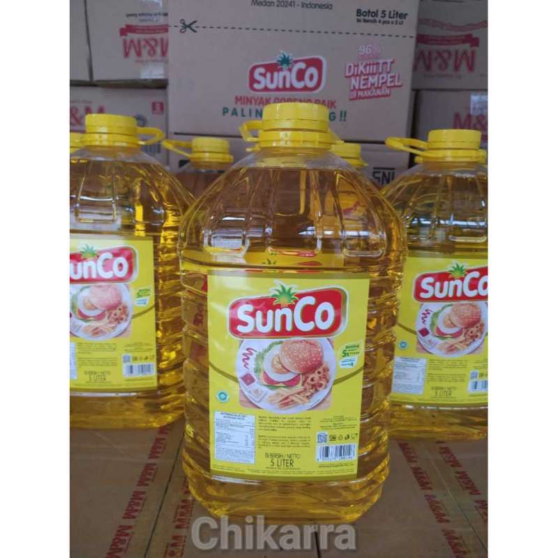 Jual Sunco Minyak Goreng 5 liter BOTOL [ 5lt x 4 Pcs ] @chikarra ( FREE ...