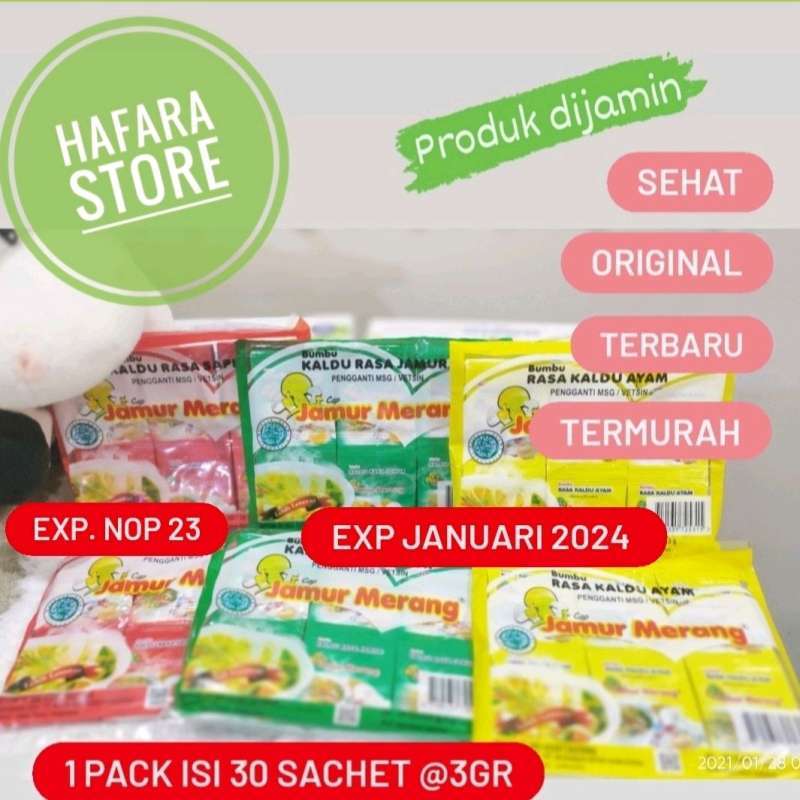 Jual Kaldu Jamur Cap Merang 1 dus isi 10 pack-Original di Seller Hafara ...