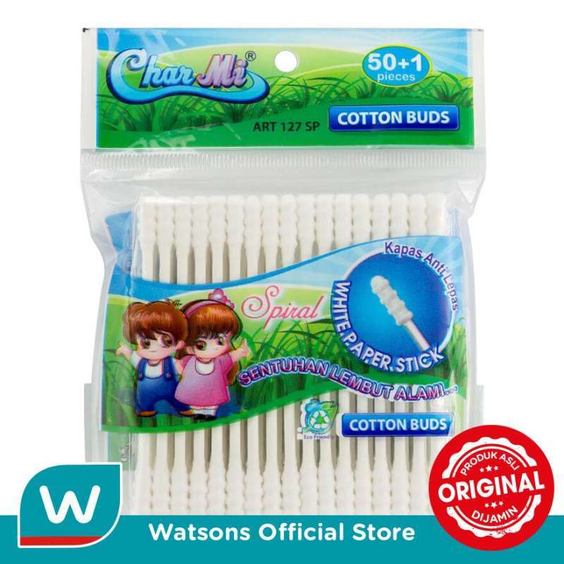 Jual Charmi Spiral P-S Cotton Bud [50+1 Pcs] di Seller WATSONS Official ...