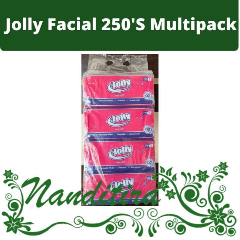 Jual Jolly Soft Pack Tissue Facial 250 Sheets 2 Ply Multipack [1 Bundle ...