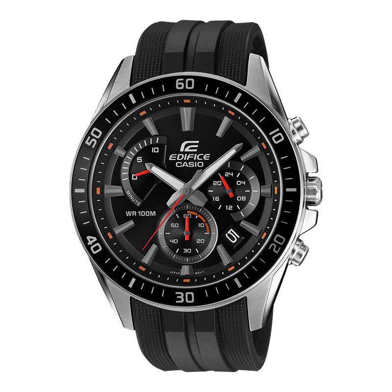 Jual Casio Edifice EFR-552P-1AVUDF Chronograph Men Black Dial Black ...