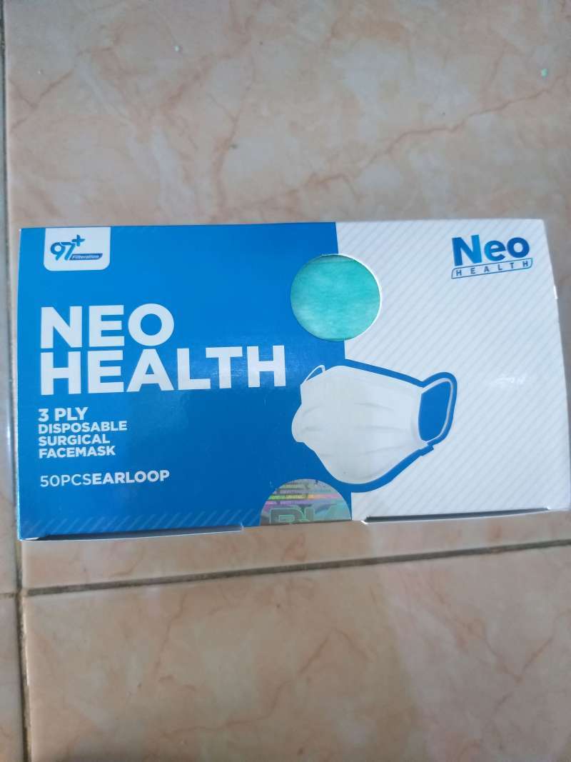 Promo Masker Neo Health, Isi 50 Pcs, Ear Loop Dan Head Loop, 3 Ply ...