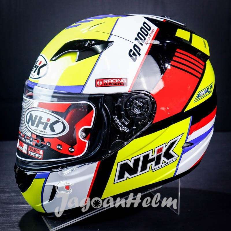 Jual NHK HELM GP1000 SXR | BLACK YELLOW | GP 1000 DOUBLE VISOR di ...