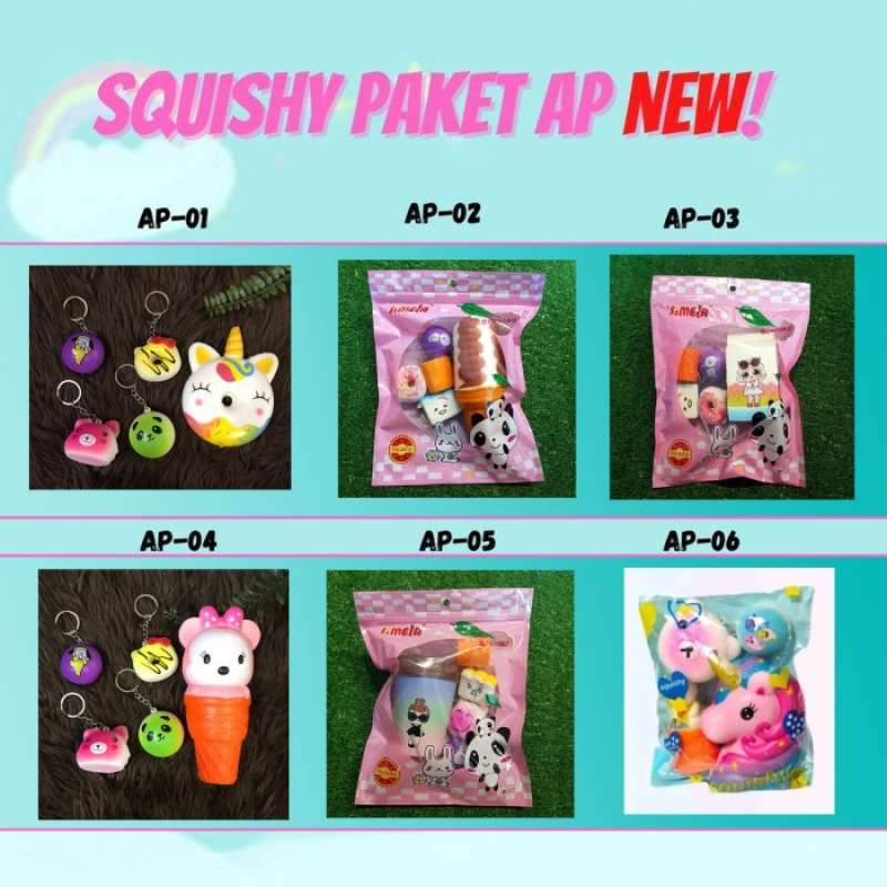Jual Squishy 5pc Slow Jumbo Medium Mini Free Packaging - AP01 di Seller ...