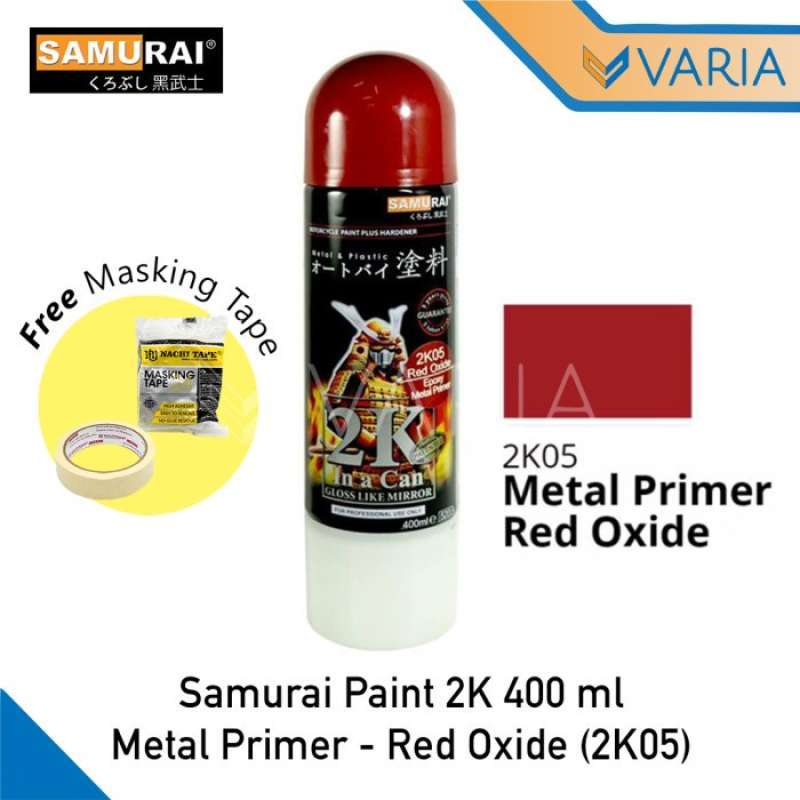 Jual Samurai Paint Pilox Epoxy Metal Primer Red Oxide 2K05 400 ml ...