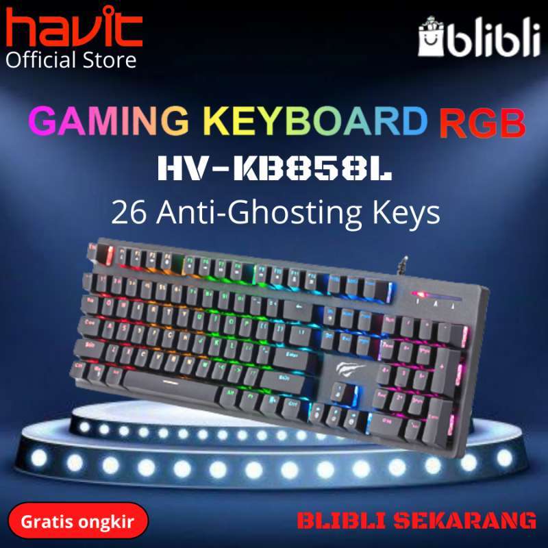 Promo Havit Keyboard Mechanical HV-KB858L 5 Warna Backlit Led Switch ...