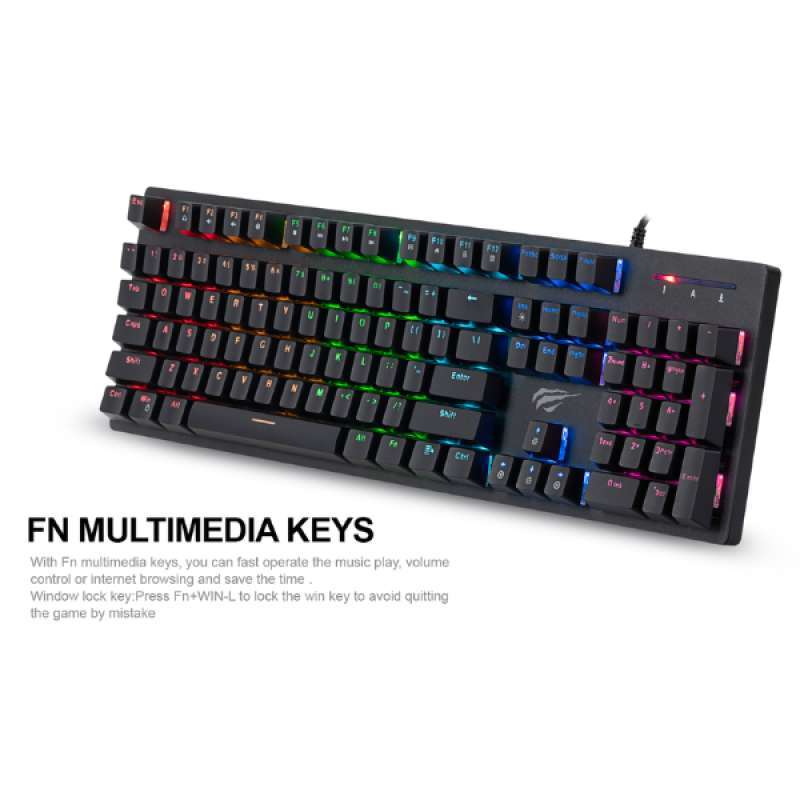 Jual Havit Keyboard Mechanical Hv-kb858l 5 Warna Backlit Led Switch ...