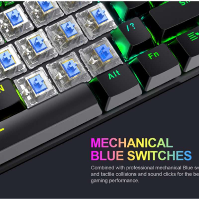 Jual Havit Keyboard Mechanical Hv-kb858l 5 Warna Backlit Led Switch ...