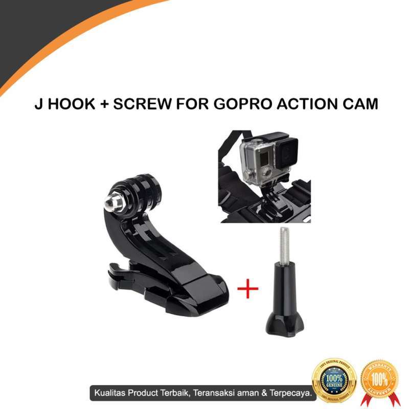 Jual J Hook Adapter Mount With Thumb Knob Screw Baut For Action Cam Di ...