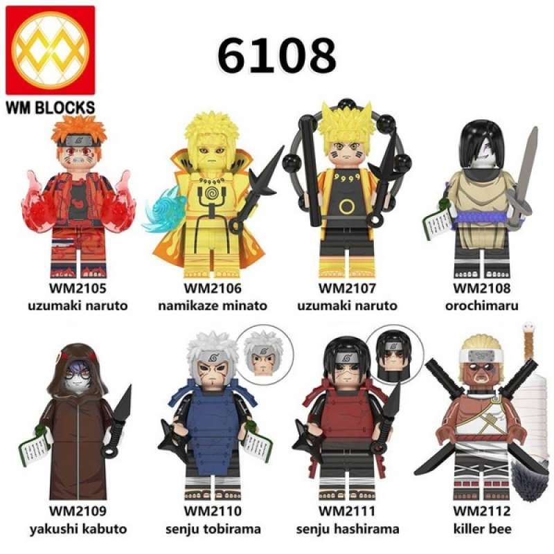 Jual WM2109 - Yakushi Kabuto Naruto Orochimaru Minifigure Brick WM6108 ...