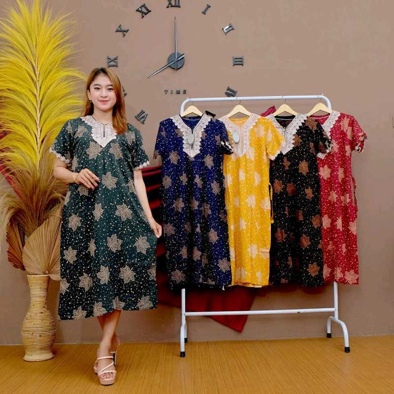 Jual Dress Arab Daster Renda Baju Wanita Daster Standard Lengan Pendek ...