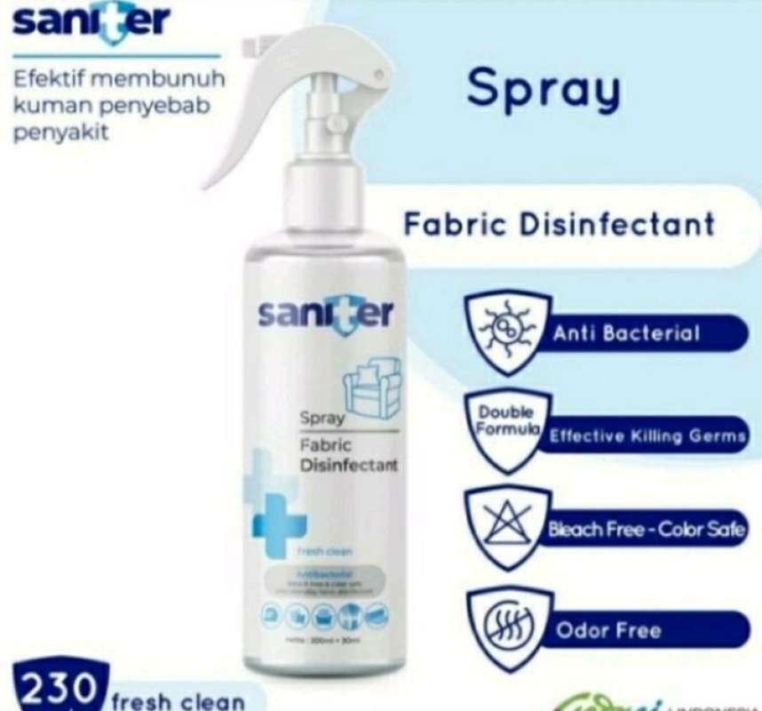 Promo Saniter Fabric Spray 230ml / Saniter Disinfectant Spray Diskon 22 ...
