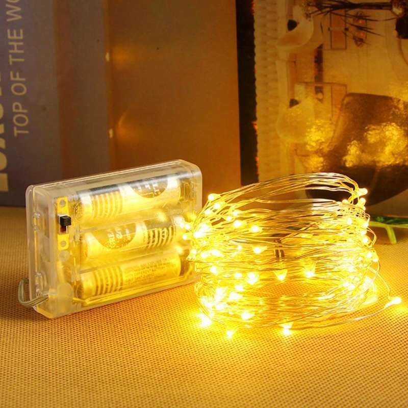 Promo FREE ONGKIR 10M 100LED Lampu LED Kawat Tembaga Tenaga Baterai ...